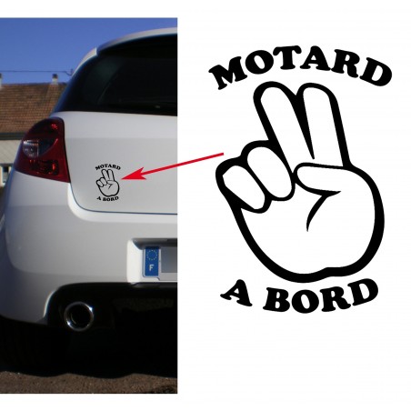 Sticker Motard à bord